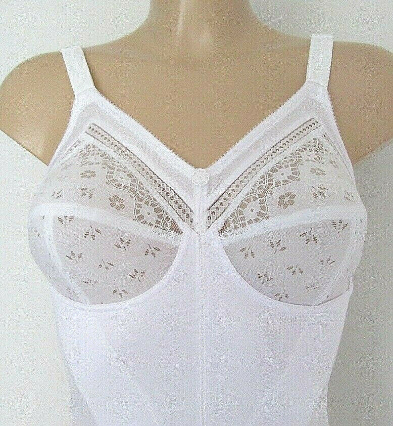 Playtex Fits Beautifully All in One White Open Corselette Style 2862 ...