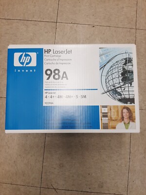 New Sealed in Box Genuine HP 98A Black Toner Cartridge LaserJet 92298A ...