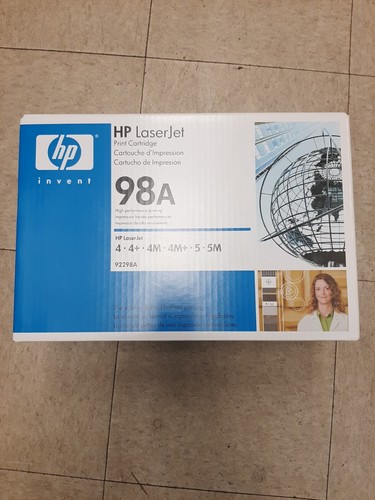 New Sealed in Box Genuine HP 98A Black Toner Cartridge LaserJet 92298A ...