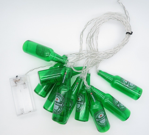 Heineken Beer Bottle Christmas Tree Lights, Bar Pub Décor Light String ...