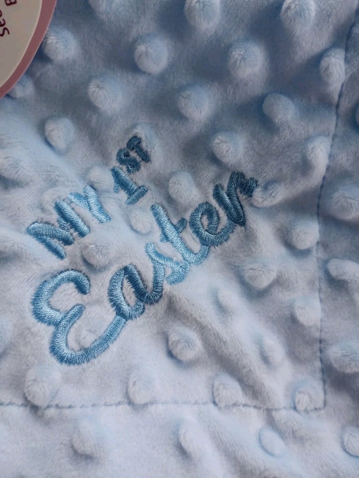 Bunny Rabbit Lovey Security Blanket "My First Easter" | eBay
