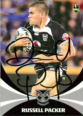 Signed 2011 NEW ZEALAND WARRIORS NRL Card RUSSELL PACKER Daily ...