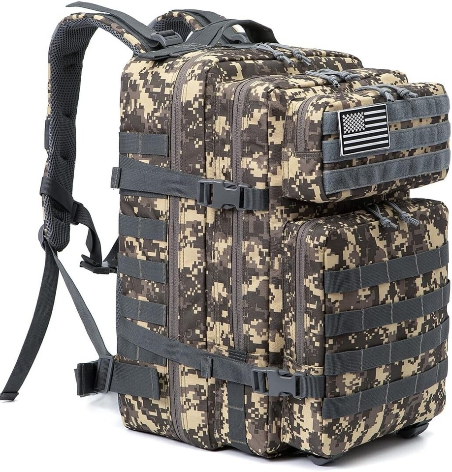 45L Military Tactical Backpack Large Army Men 3 Day Assault Pack Molle ...