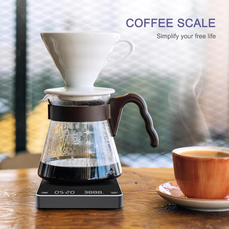 Digital Coffee Scale with Timer, Espresso Coffee Scale 3Kg/ 0.1G USB ...