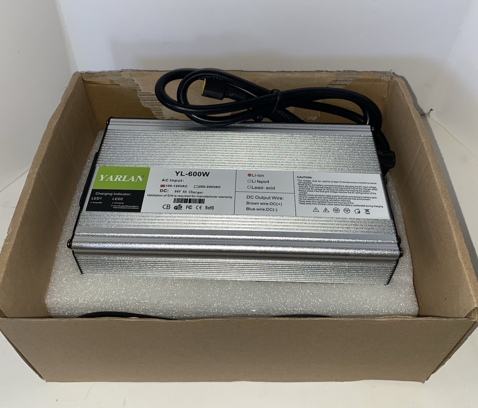 84V 6A Charger Applicable to 20S 72V Li-ion Battery Lipo/LiMn2O4/LiCoO2 ...