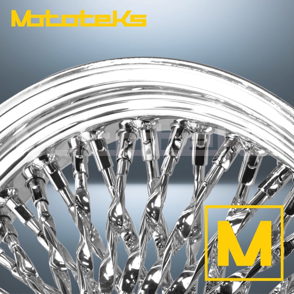 18" 18X3.5 CALI FAT SPOKE WHEEL 52 STAINLESS FOR HARLEY SOFTAIL REAR ...