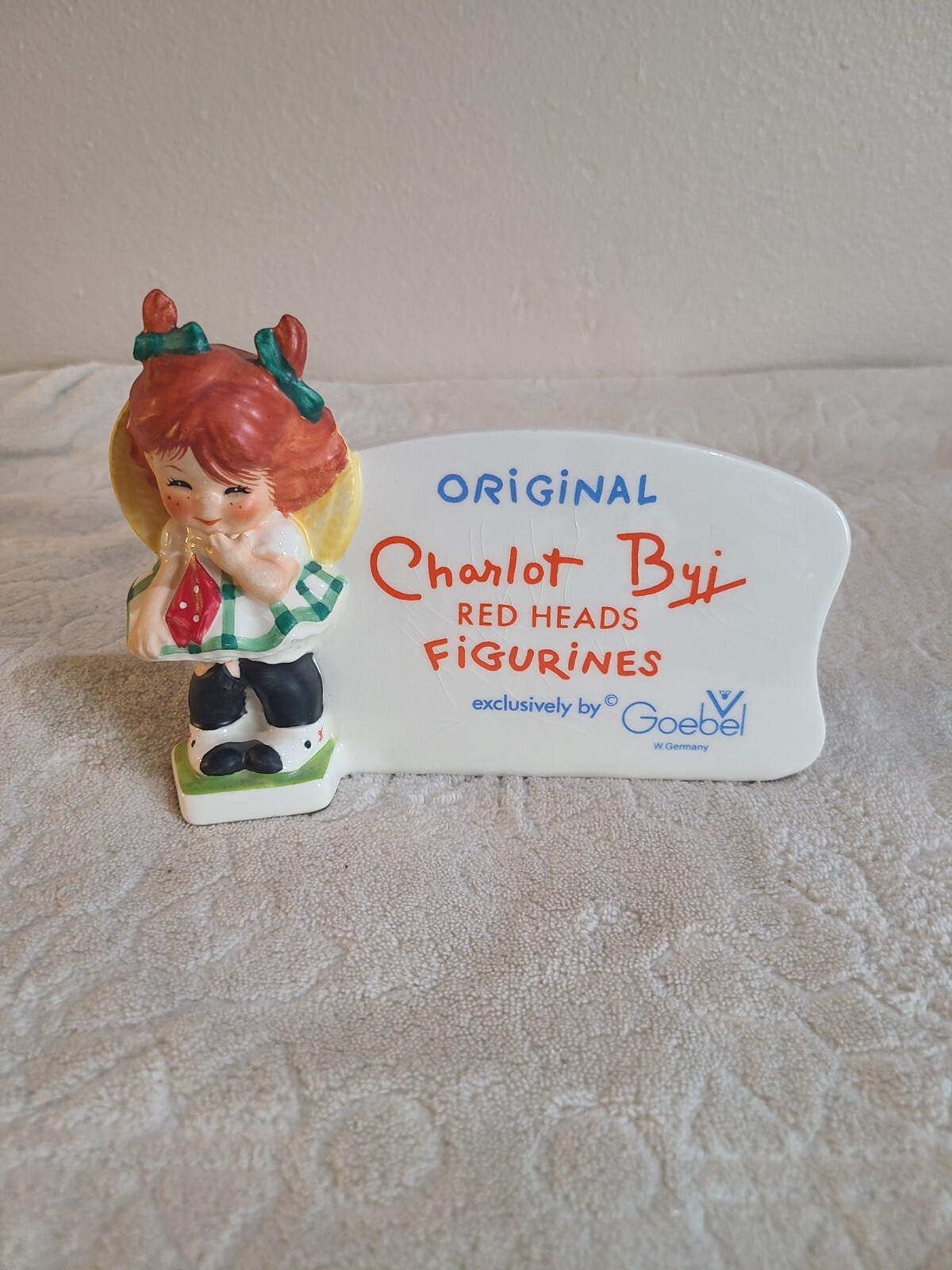 Charlot Byi Figurines and Dolls Advertising Display Sign Red Headed ...