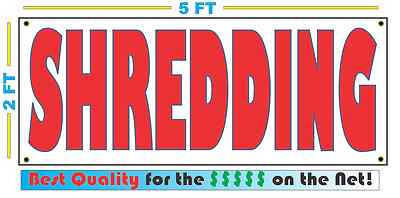 Full Color SHREDDING Banner Sign All Weather NEW Larger Size DOCUMENT ...