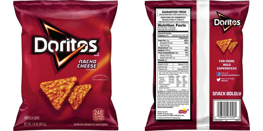 Doritos Nacho Cheese Nutrition Facts