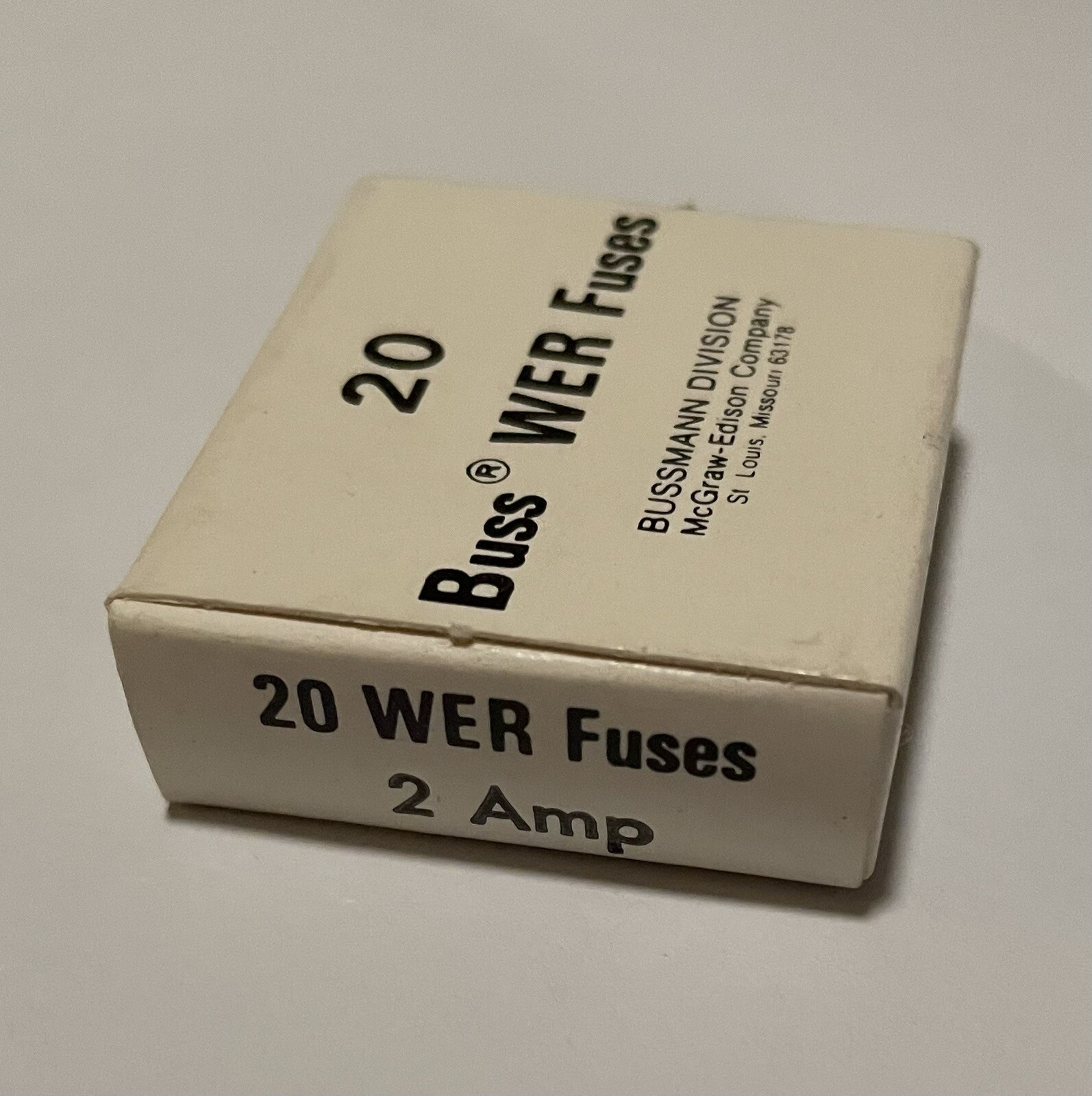 BOX of 20 BUSS WER 2 Amp FUSES BUSSMANN COOPER | eBay