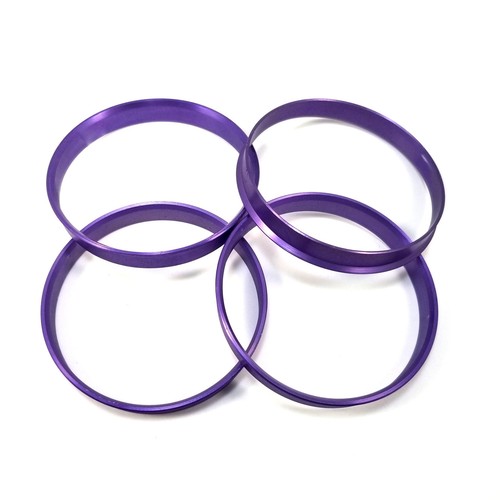 Set (4) Metal (Aluminum) Centric Rings 65.07mm Hub to 67.00mm Wheel/Rim ...