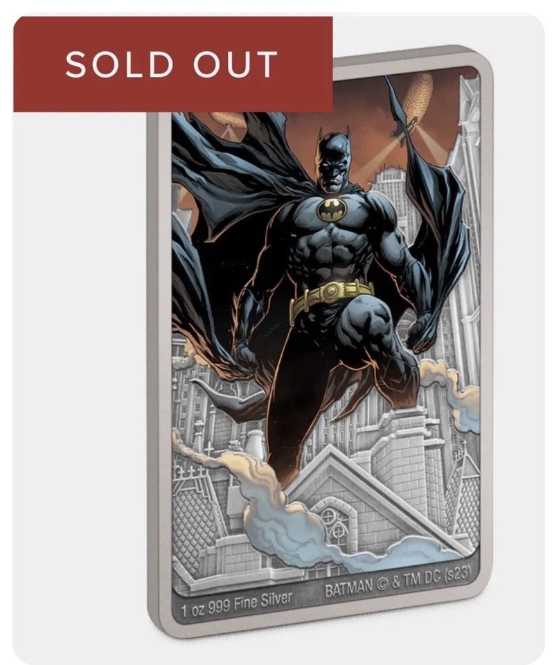 2023 Niue BATMAN 1 oz .999 Silver DC Comics Batman Day NEW Mintage 999 ...