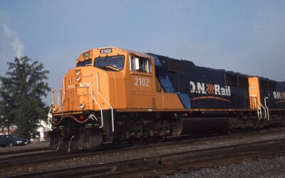 ON RAIL Railroad Train Locomotive 2102 ENGLEHART ON Original Photo ...