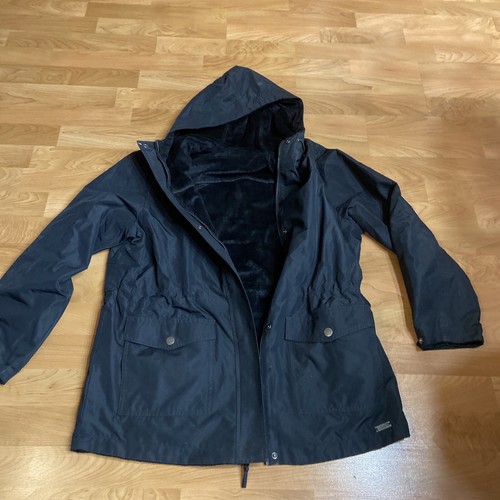 Natural Reflections Womens L Jacket Black Hooded Full Zip Pockets Bass ...