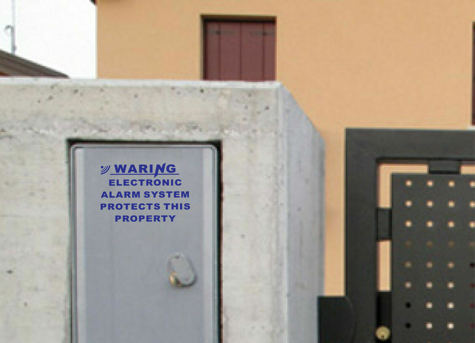 PROPERTY ALARM SYSTEM PROTECT Warning Stickers Decals Vinyl Wall Door ...