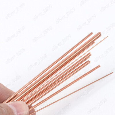 Length 250mm Pure Copper Thin Round Rods Copper Stick Solid Copper ...