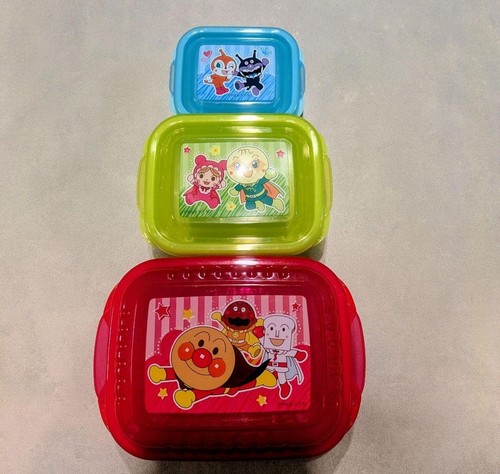 [Anpanman set sold] Bento box, light container, chopsticks that you ...