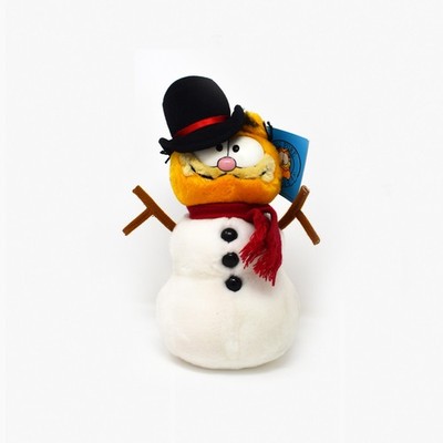1981 Dakin GARFIELD Snowman 10" Plush Garfield Deadstock Vintage w/ Red ...