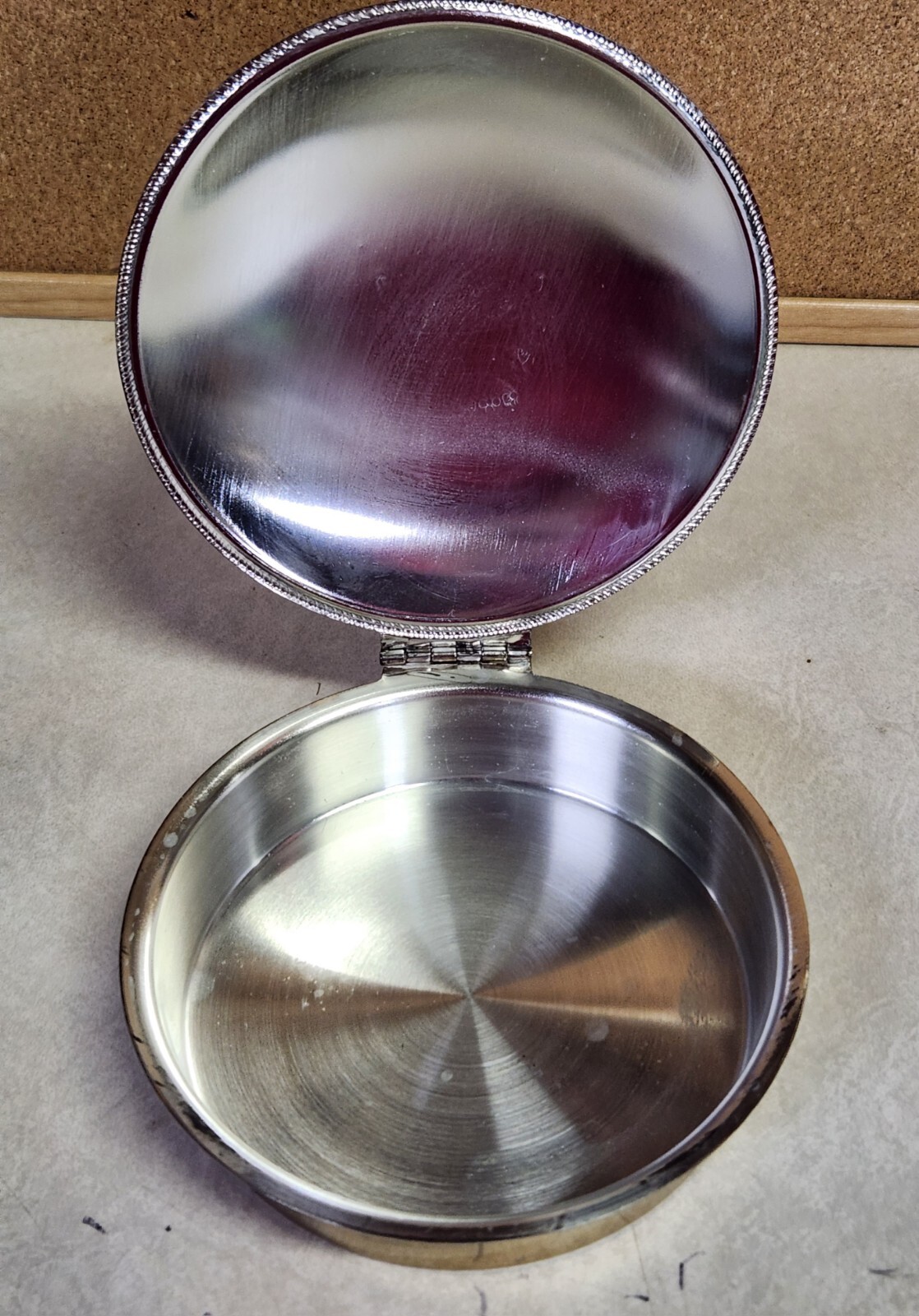 Vintage Silver Silent Butler with Wooden Handle Crumb Ash Catcher ...