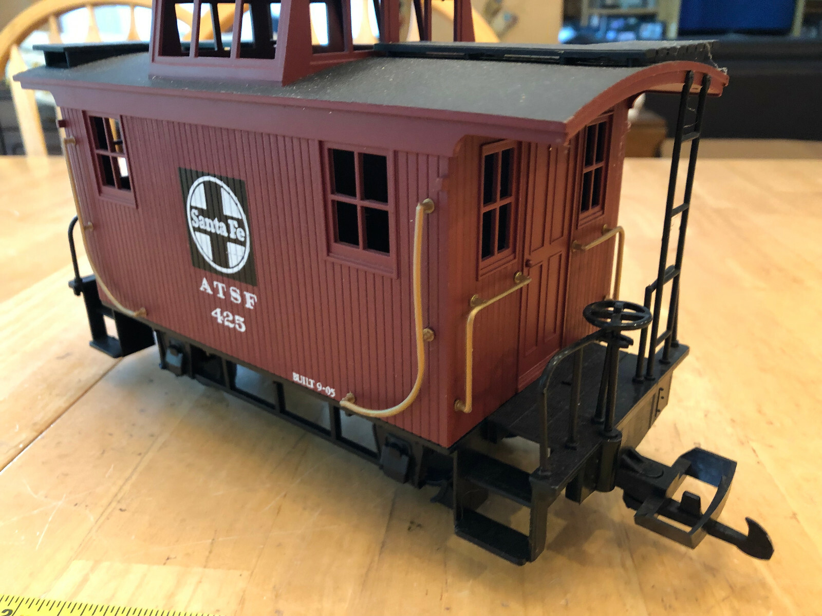 G Scale Bachmann Train Big Hauler Santa Fe ATSF 425 Caboose 4 wheel ...