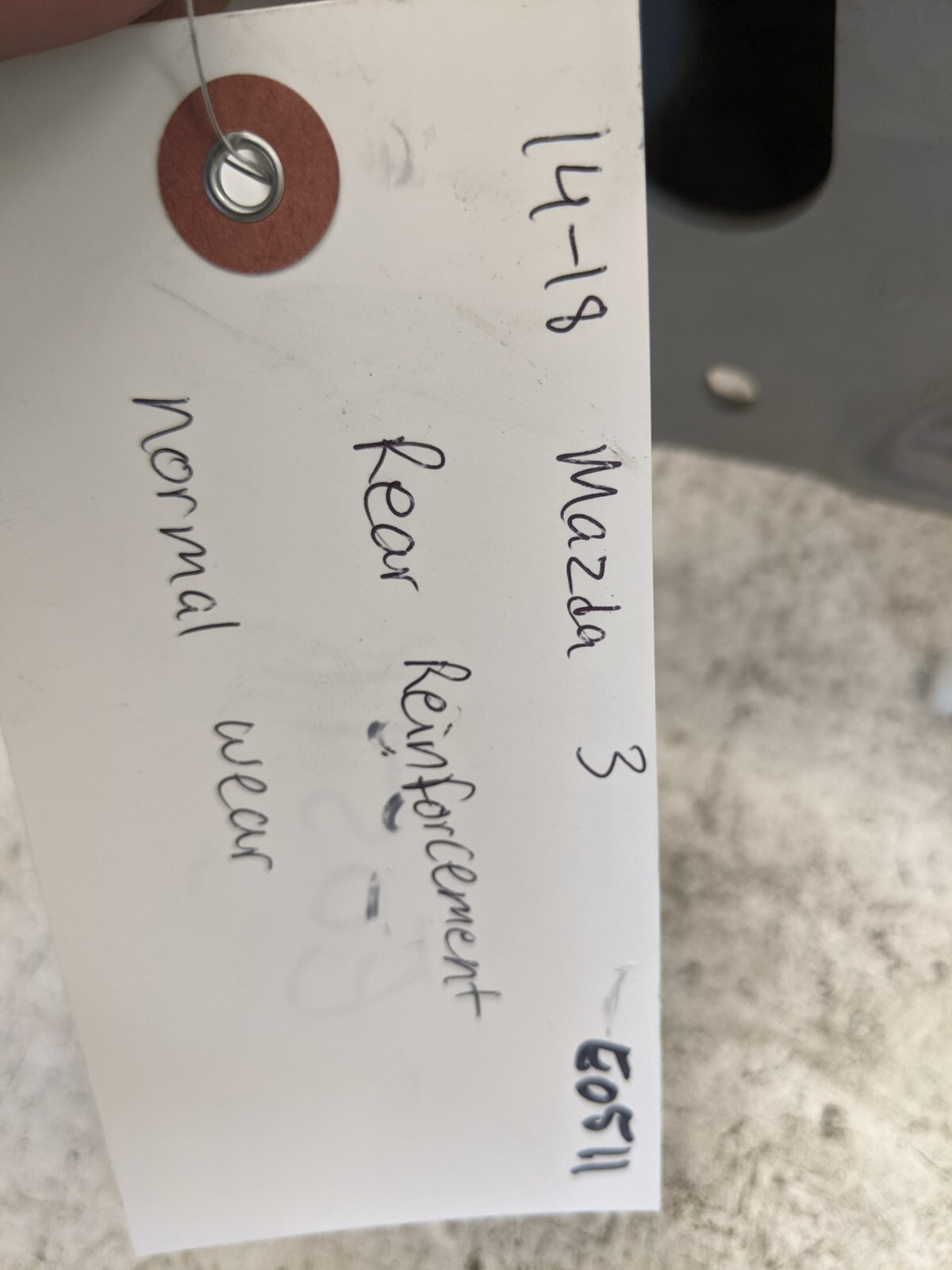 2014-2018 MAZDA 3 Rear Bumper Reinforcement Bar Bjs7-50-260B OEM#E0511 ...