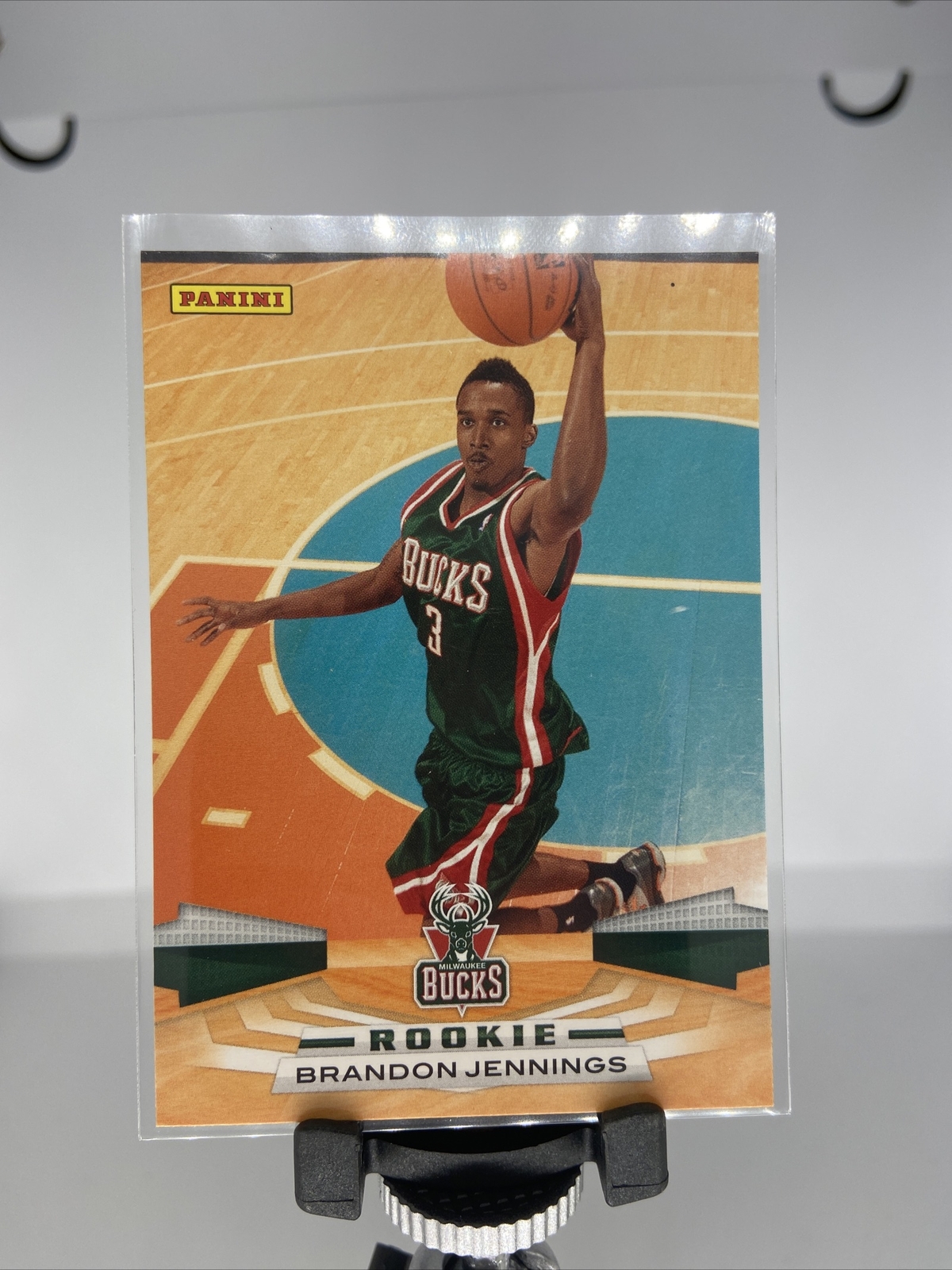 2009-10 PANINI BASKETBALL ROOKIE BRANDON JENNINGS MILWAUKEE BUCKS #310 ...