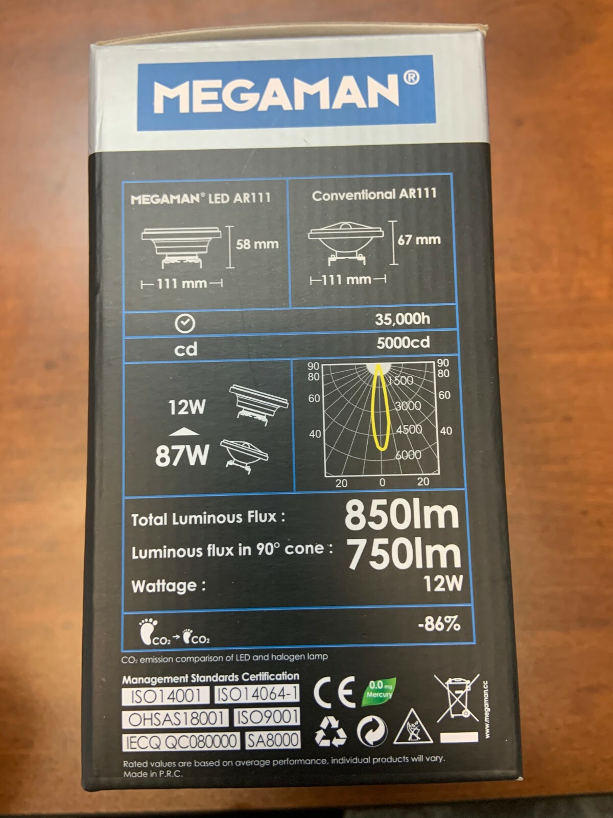 Box of 30 Megaman Dimmable LED Reflector AR111 | eBay