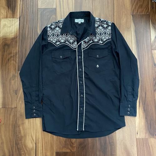 Old West Original Western Embroidery Long Sleeve Shirt Men’s XL Cowboy ...