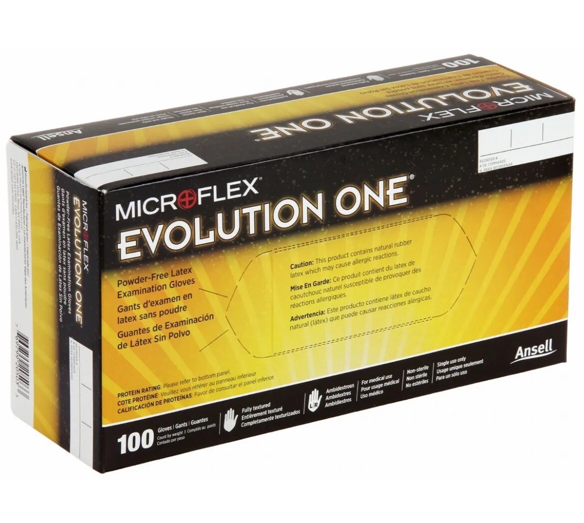 Microflex Evolution Two Boxes of 100 Gloves Medium Ev-2050-m Lab Dental ...