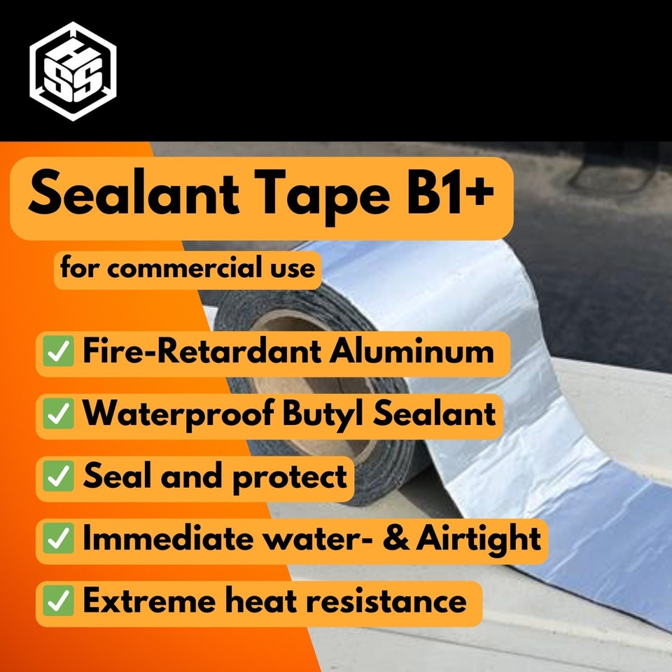 HSS Butyl Sealant Tape Silver Aluminum 4 inch x 50 feet | eBay