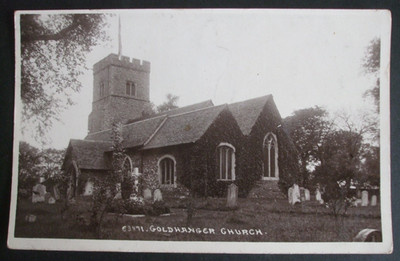 1912 ESSEX RPPC GOLDHANGER VILLAGE ST PETER'S CHURCH Real Photo ...