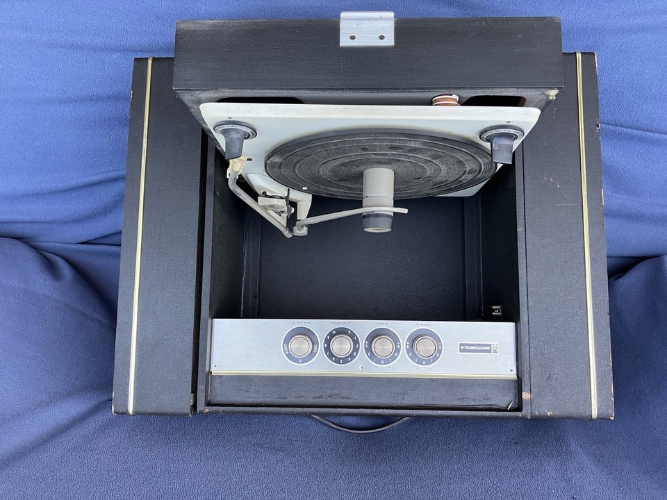 Vintage 1950s and 1960s High Fidelity Record Player with Speakers And ...