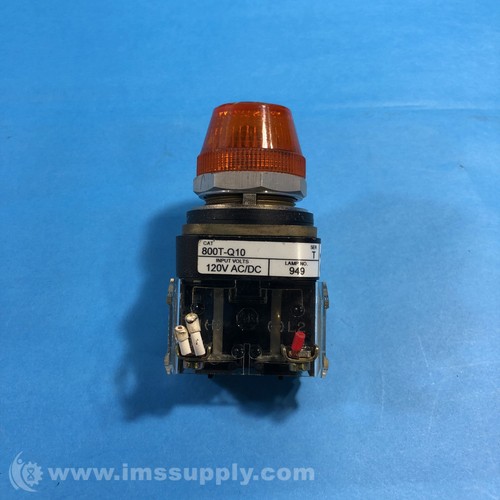Allen Bradley 800T-Q10 Series T Amber Push-To-Test Button USIP | eBay