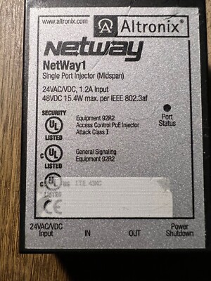 8 Pack Altronix Netway Netway1 PoE Injector | eBay