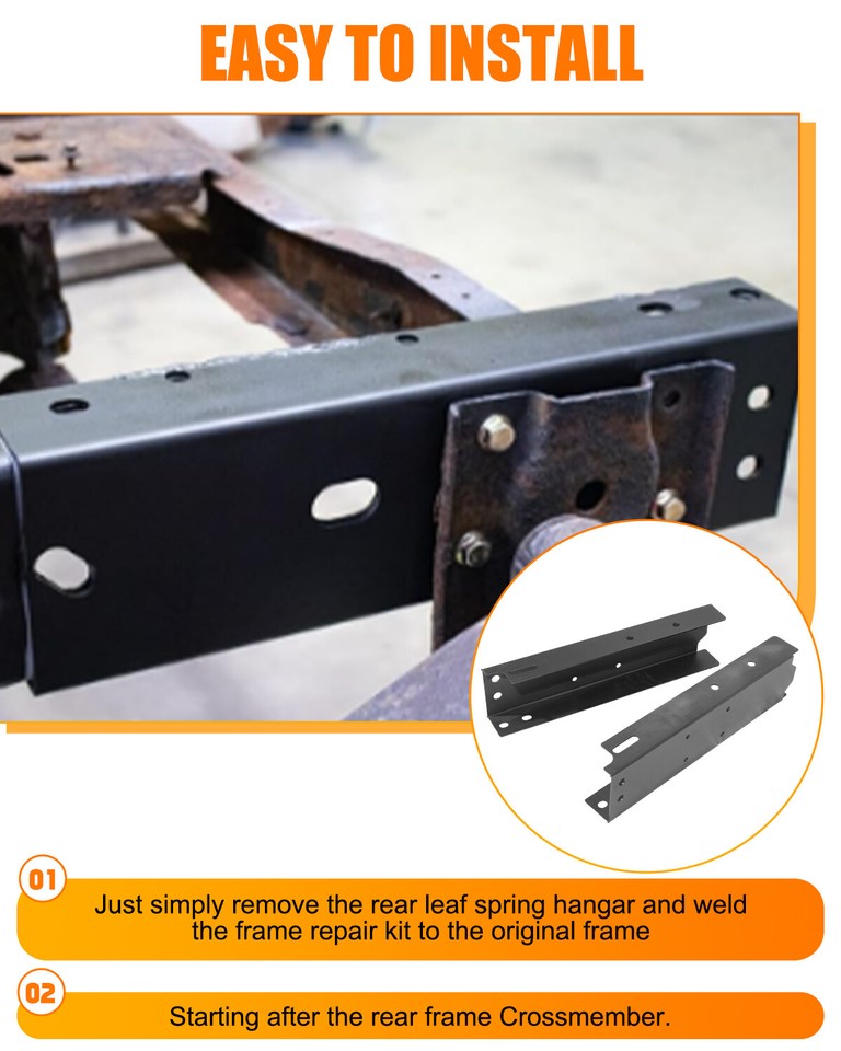 Center/Mid-Rear/Rear Frame Section for 07-14 2nd/3rd Gen Silverado Reg ...
