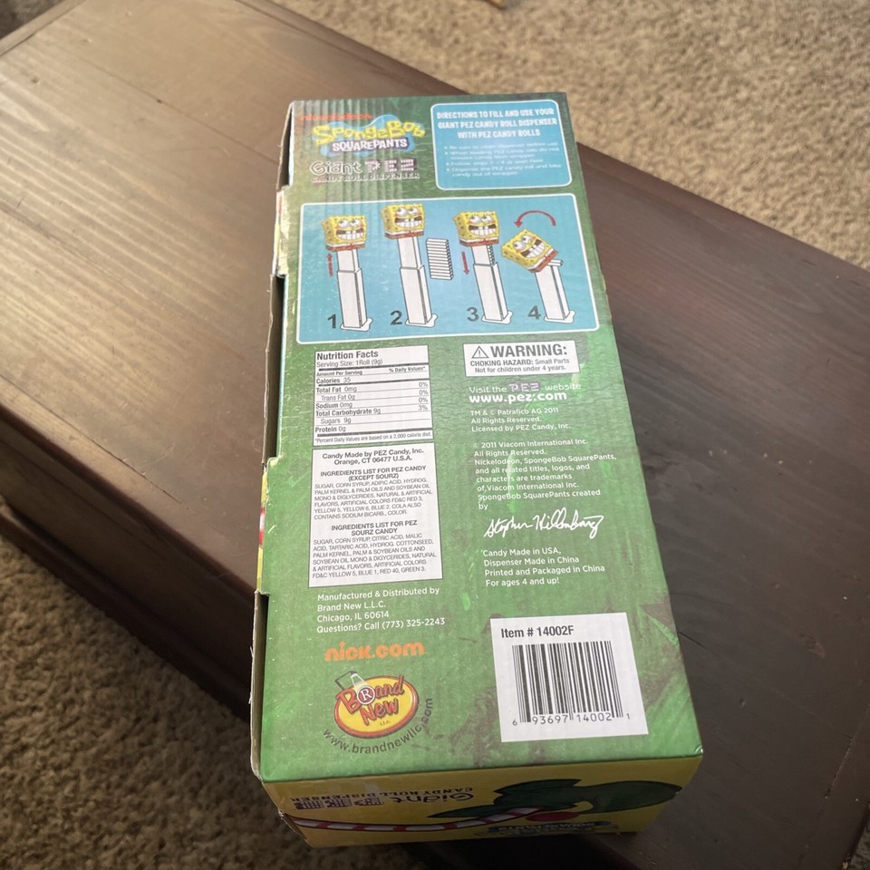 Giant SpongeBob Pez 2011 Viacom Large Candy Dispenser Nickelodeon New ...