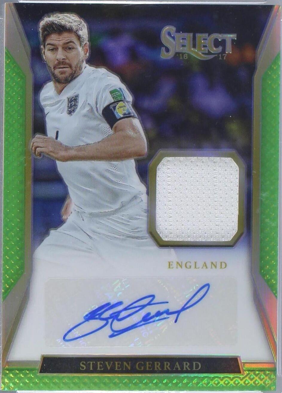 2016-17 Panini Select - Jersey Autographs Steven Gerrard #JA-SG Neon ...