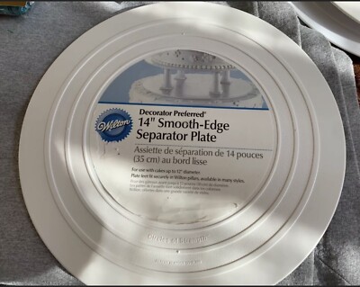 New Wilton Decorator Preferred Smooth Edge Round Cake Separator Plate ...