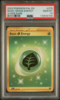 PSA 10 GEM Mint Basic Energy Grass 278/193 Gold Hyper Rare - Pokémon ...