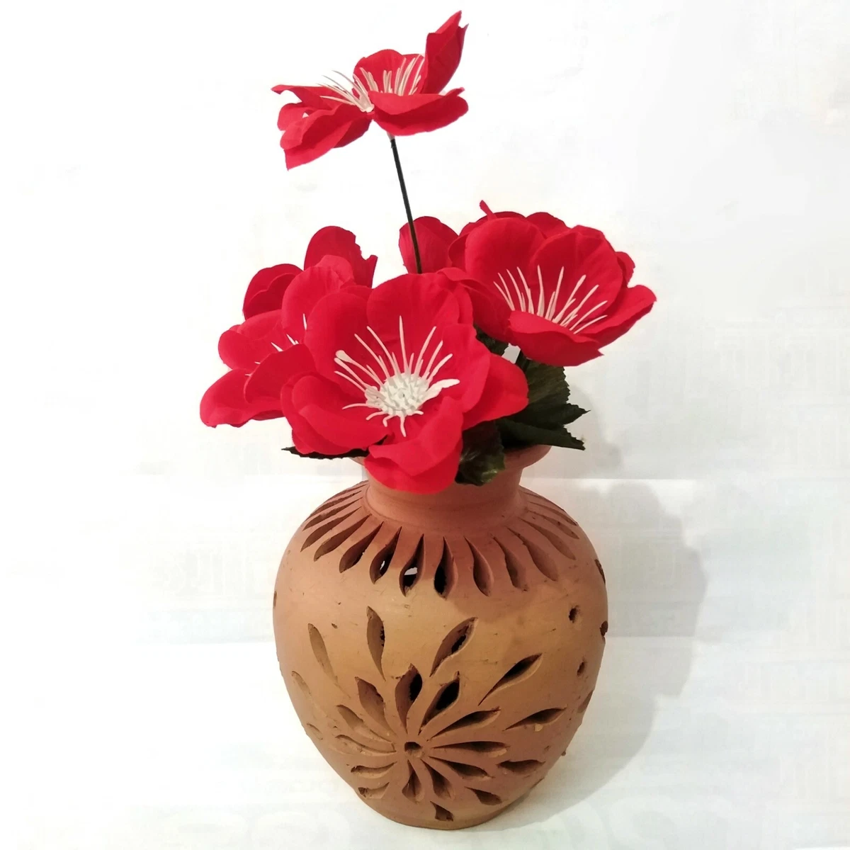 Clay Flower Vase Decoration