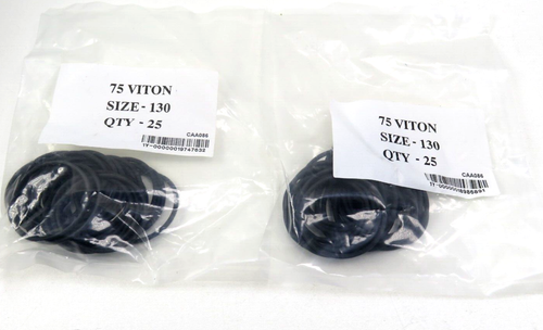 75 Viton Size 130 Black O-rings Qty-25 (Lot of 2) | eBay