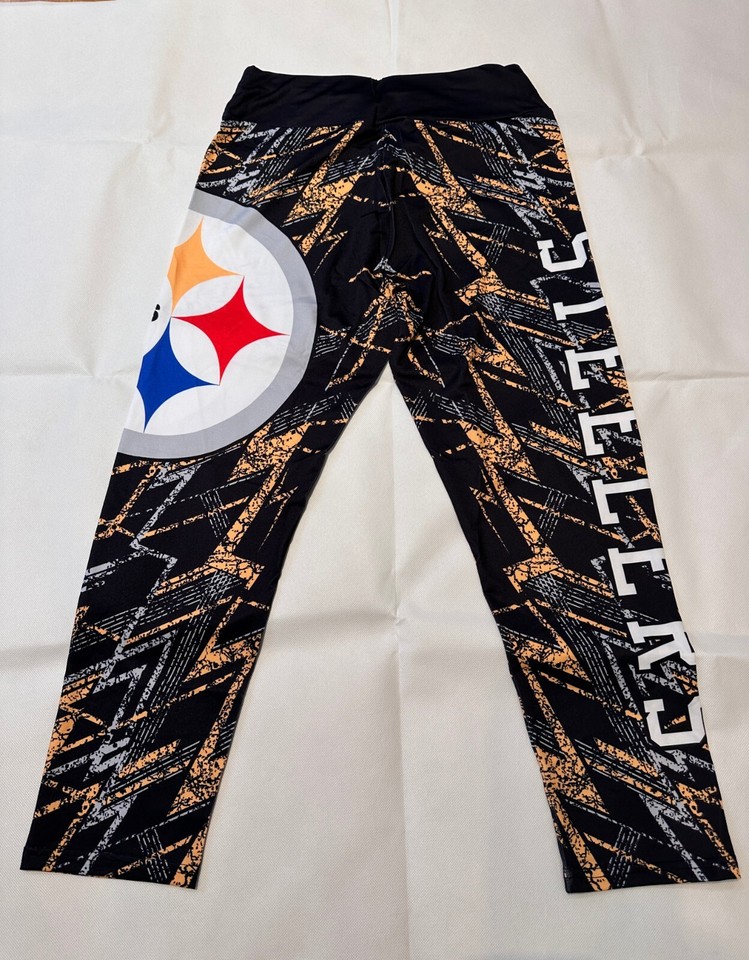 NFL Team Logo Pittsburgh Steeler High Waist Yoga Pants Slimming Fitness ...