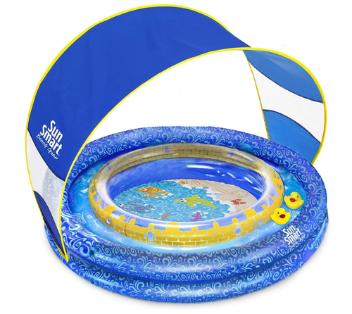 SunSmart Lazy River Kiddie Pool - Inflatable Kids Pool with Removable ...