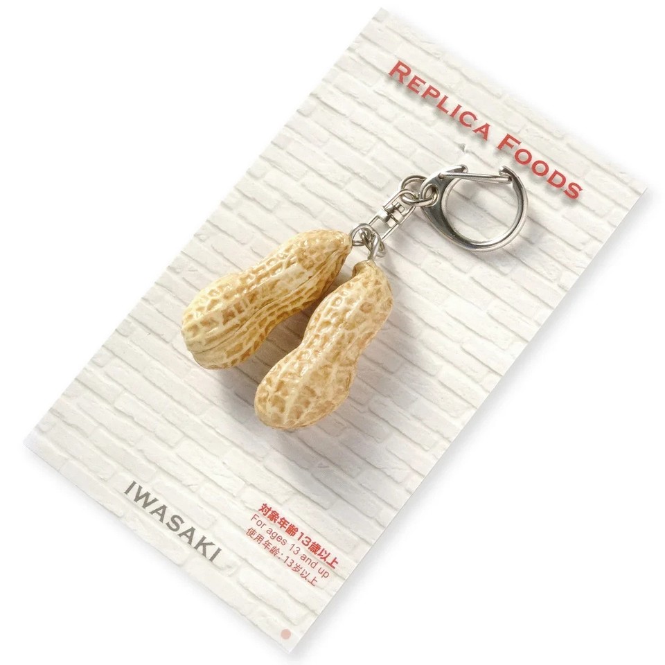 [ Peanut in Shell ] Keychain - Japanese Handcrafted Fake Food Sample ...