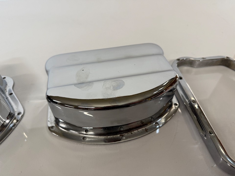 Harley Davidson FL FLH Panhead Engine Head Valve covers set chrome ...