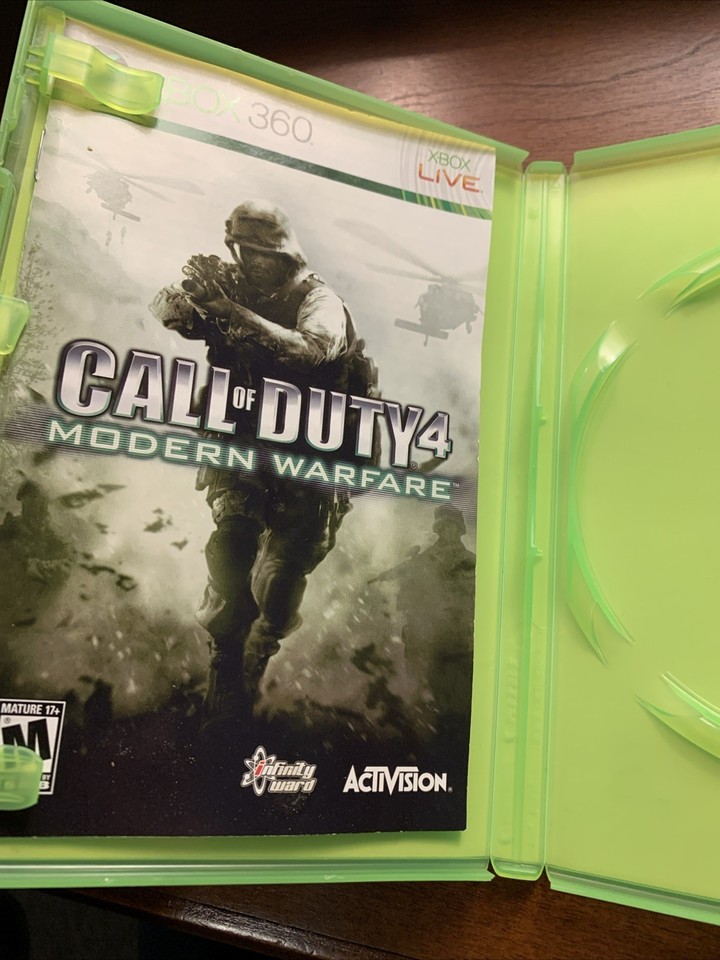 Call of Duty 4 Modern Warfare Xbox 360 ***CASE ONLY ***No Game Disc ...