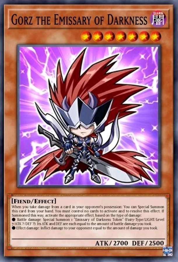 Yugioh Gorz the Emissary of Darkness Chibi Artwork BLMM-EN005 Secret NM ...
