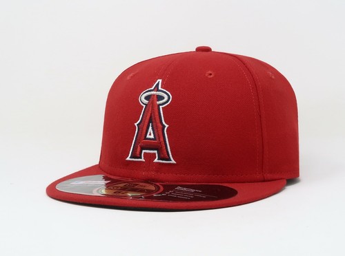 New Era 59Fifty Men Women Cap Los Angeles Angels of Anaheim Red Fitted ...