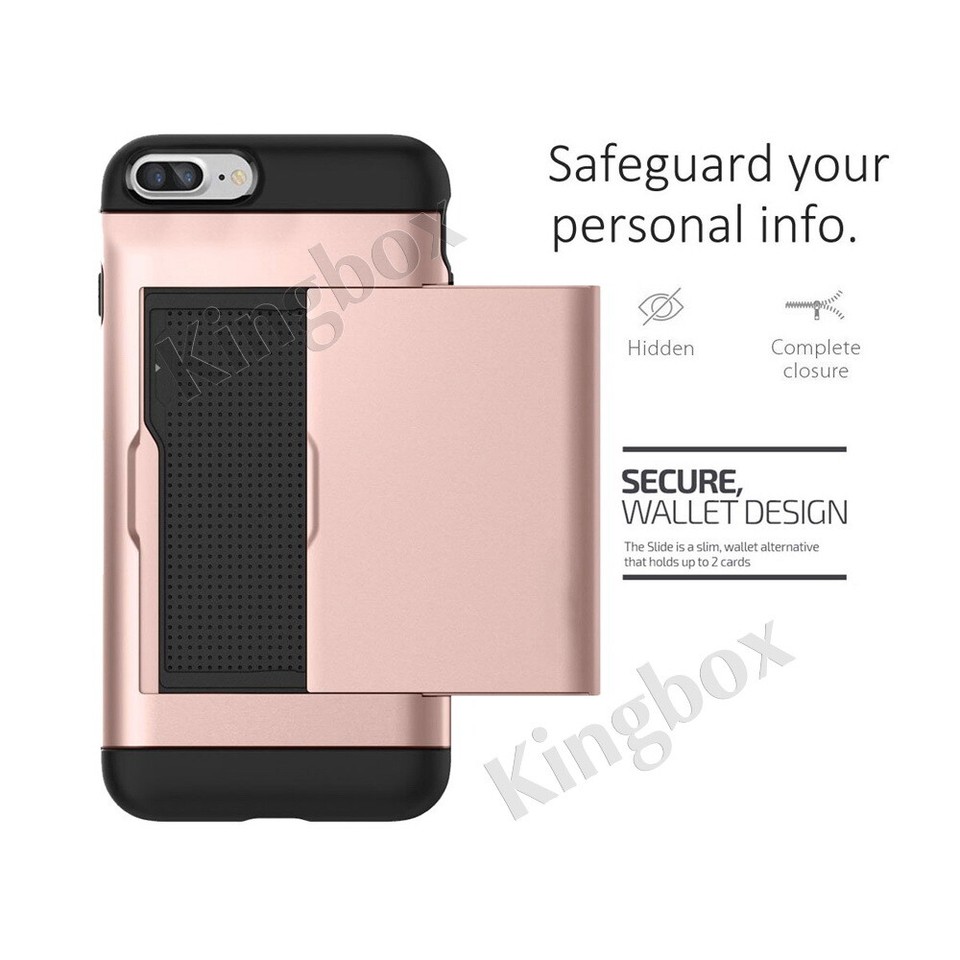 Credit Card Slot Holder Wallet Case Shockproof Back Cover For iPhone ...