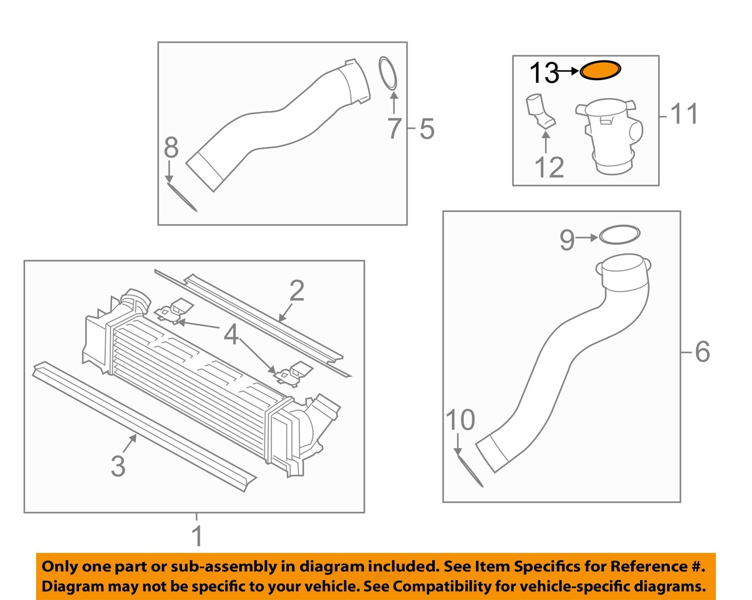 BMW OEM 14-18 328d xDrive Cooling Intercooler-Pressure Sensor Gasket ...